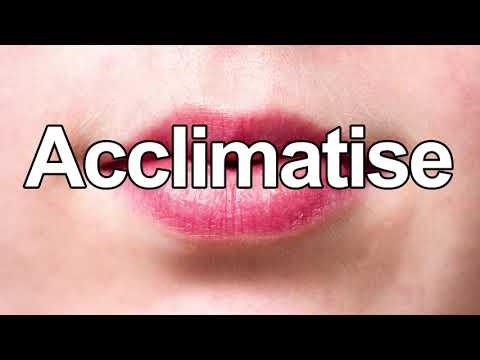 How to Pronounce Acclimatise