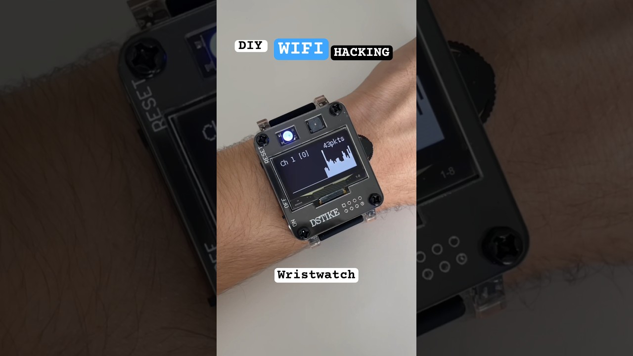 Building a DIY WIFI Hacking Wristwatch that can block any Wifi Signal #engineering #hacker #electro