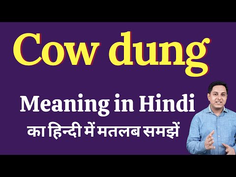 Cow dung meaning in Hindi | Cow dung ka kya matlab hota hai | Spoken English Class