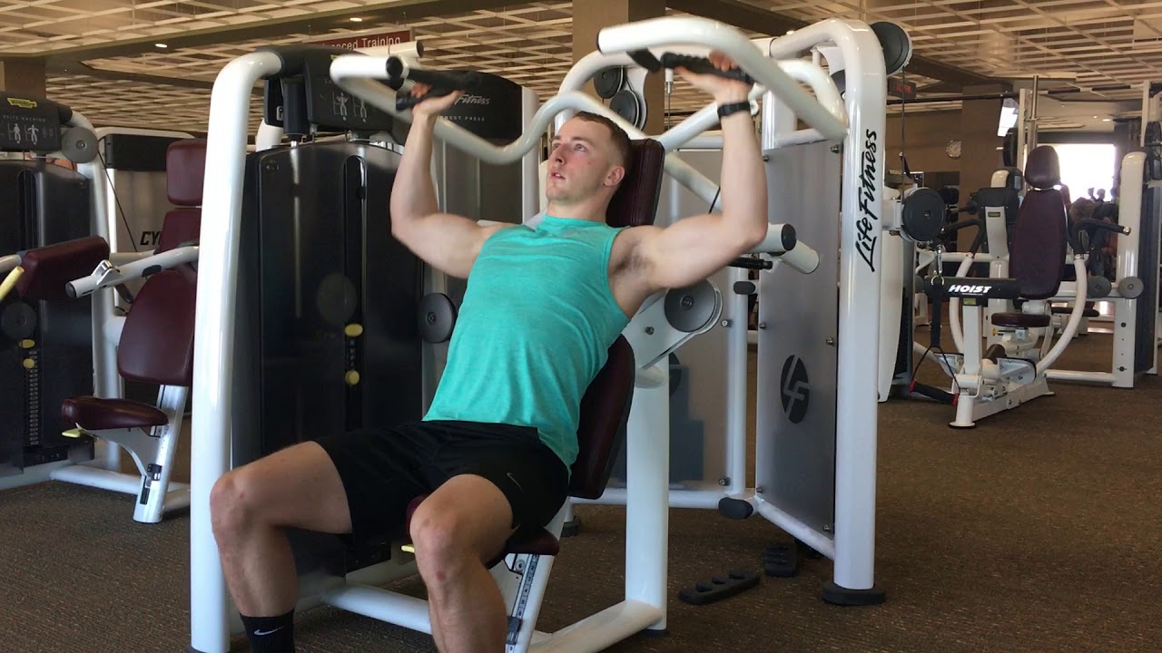 TechnoGym Wide Grip Shoulder Press Machine