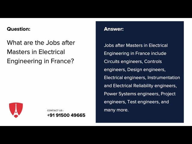 Masters in Electrical Engineering in France | Electrical Engineering ...