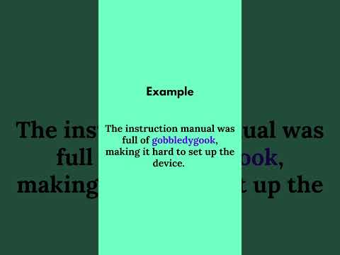 Gobbledygook | Gobbledygook Meaning | Pronunciation of Gobbledygook | English Word of the Day