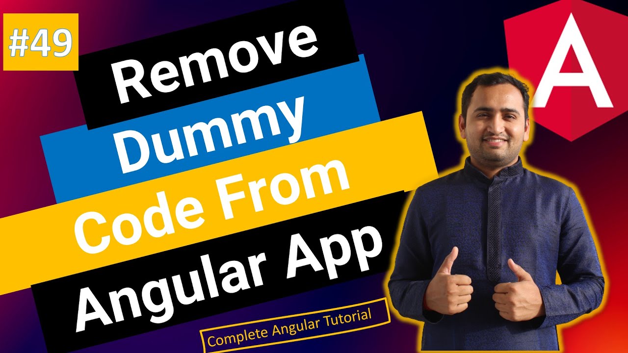 Remove the dummy code from app (Code cleanup) | Part 1 | Angular Tutorial
