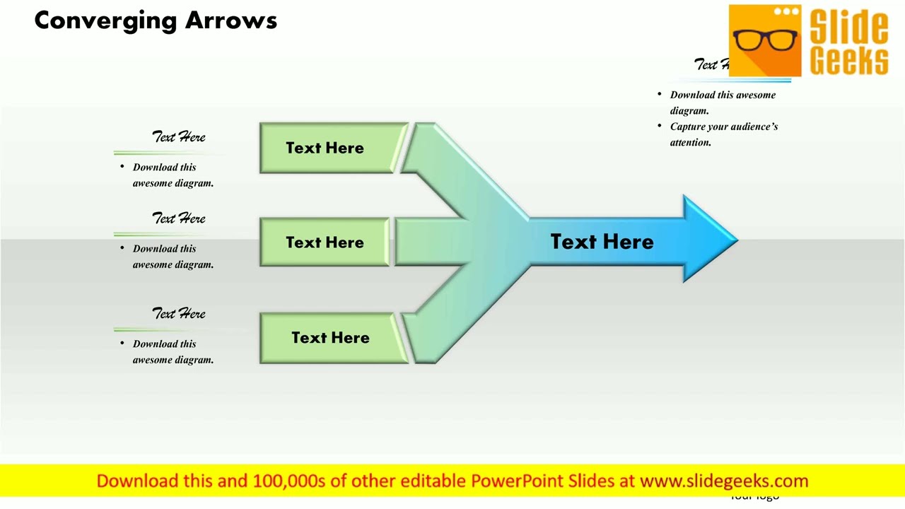 Converging Arrows Powerpoint Presentation Template