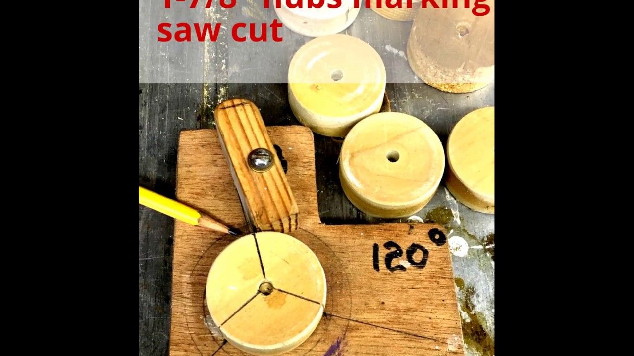 How to make a 3 blade windmill whirligig Propeller Hub diy with table saw Miter gage extension