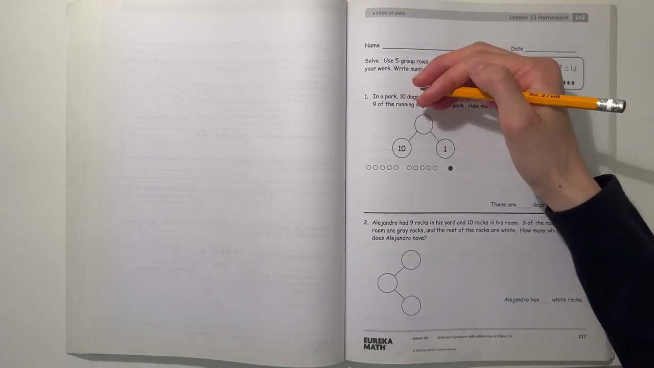 Eureka Math Grade 1 Module 2 Lesson 13 Homework | #mathwithaubrey #answers