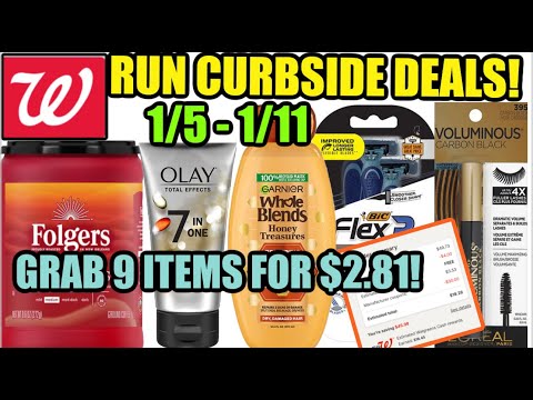 WALGREENS RUN CURBSIDE DEALS (1/5 - 1/11) ***9 ITEMS FOR UNDER $3!