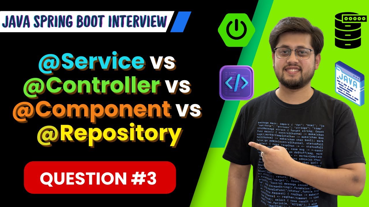 RestController vs Service vs Component vs Repository : Java Spring Boot Interview Question 3