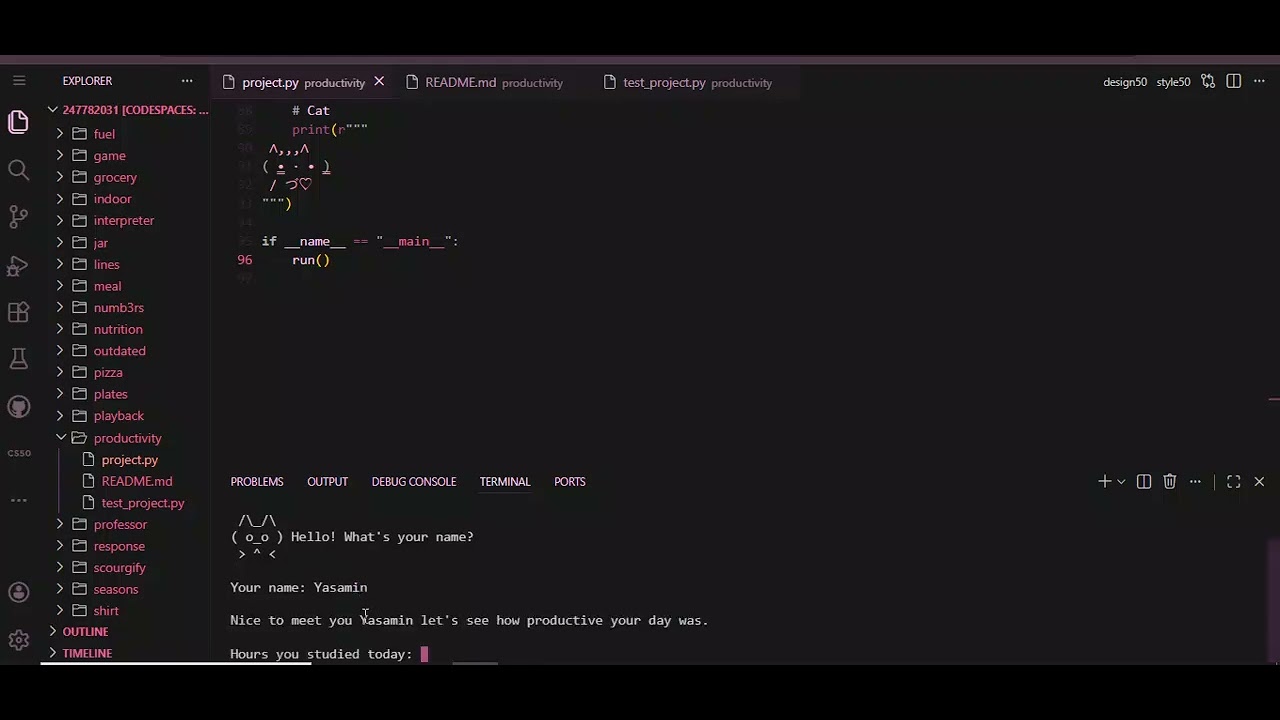 CS50 Python Final Project – Productivity