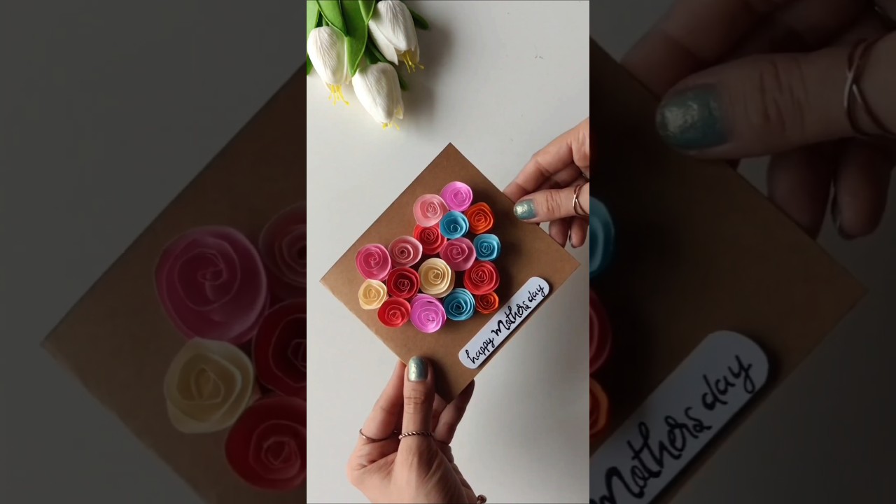 CUTE Mothers day Gift! Handmade Card for Mom!