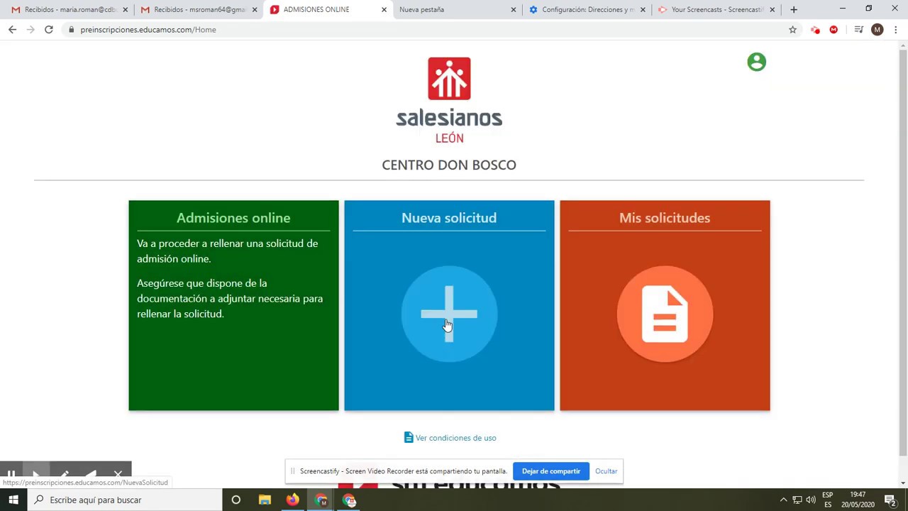Videotutorial Admision ESO Educamos