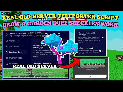 [NEW] Real Old Server Finder Script | Grow A Garden ( Teleport Old server , Dupe Sheckles) - Real
