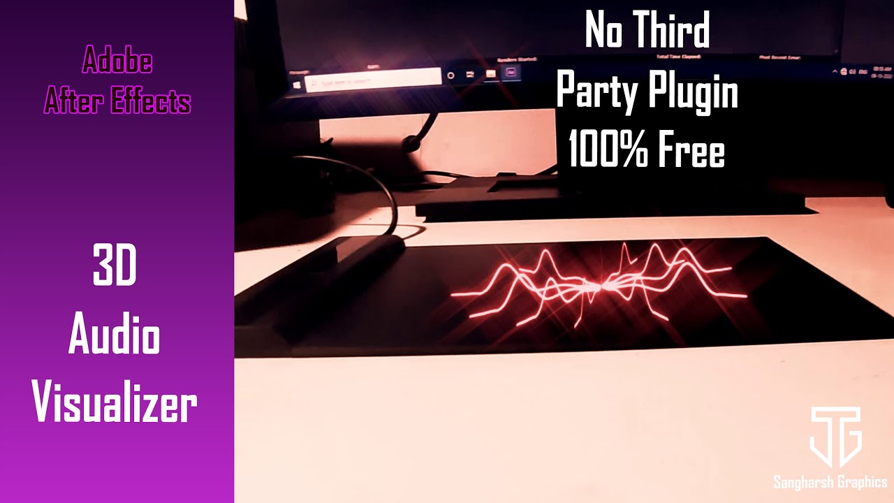#Day 76/100 3D Audio Visualizer | Adobe After Effects Tutorial | No third-party plugin