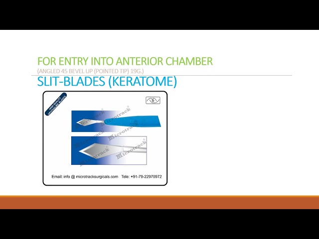 Keratome Blade - Keratome Slit 3. 5 Mm Ophthalmic Micro Surgical Blade ...