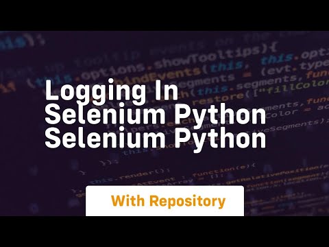 logging in selenium python selenium python