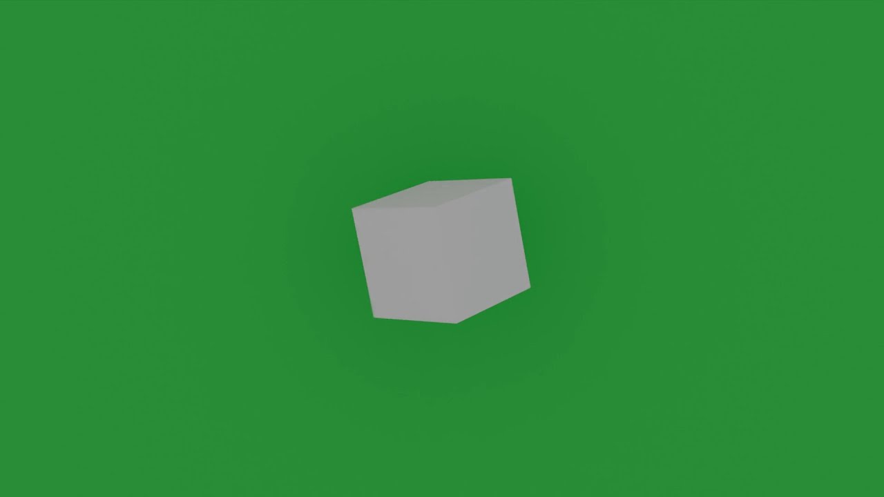Rotating 3D Cube | Free Green Screen Background
