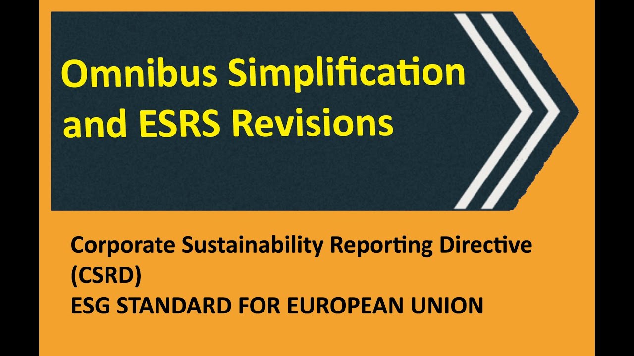 EU Sustainability Reporting: Omnibus Simplification & ESRS Revisions Explained (2025 Update)