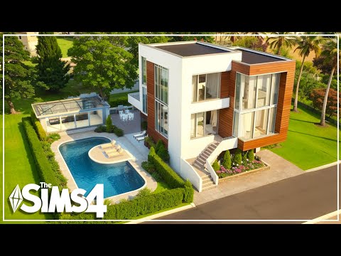 BASE GAME MODERN HOUSE | NO CC | Sims 4 Speed Build