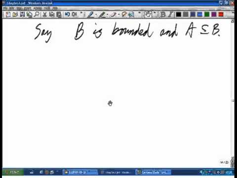 Lecture 3: Math. Analysis - Bounded sets