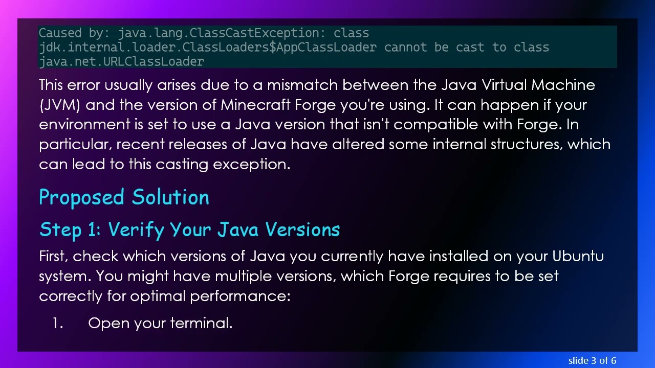 Resolving java.lang.ClassCastException on Ubuntu Minecraft Server Setup