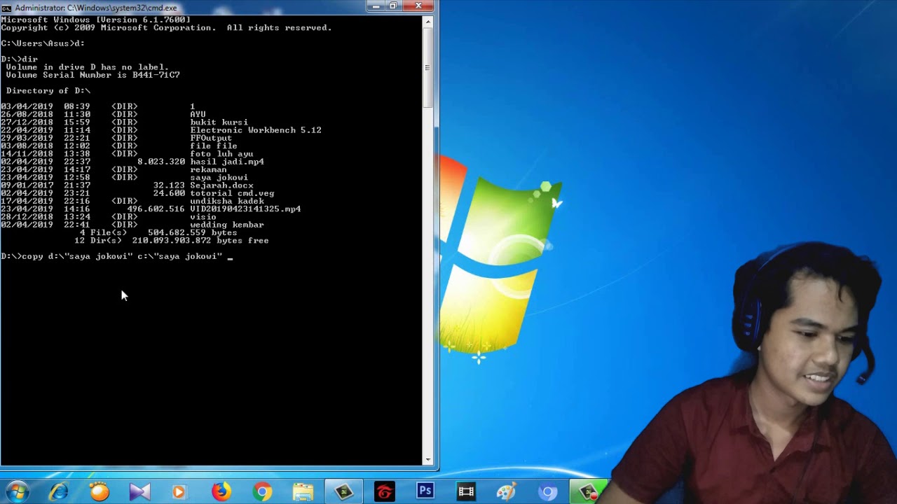 TUTORIAL COPY FILE DENGAN MENGGUNAKAN CMD ( Command Promt) \ CARA COPY FILE  CMD