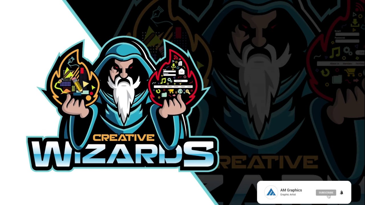 Creative Wizard Logo Creation - Speed Art | AM Graphics