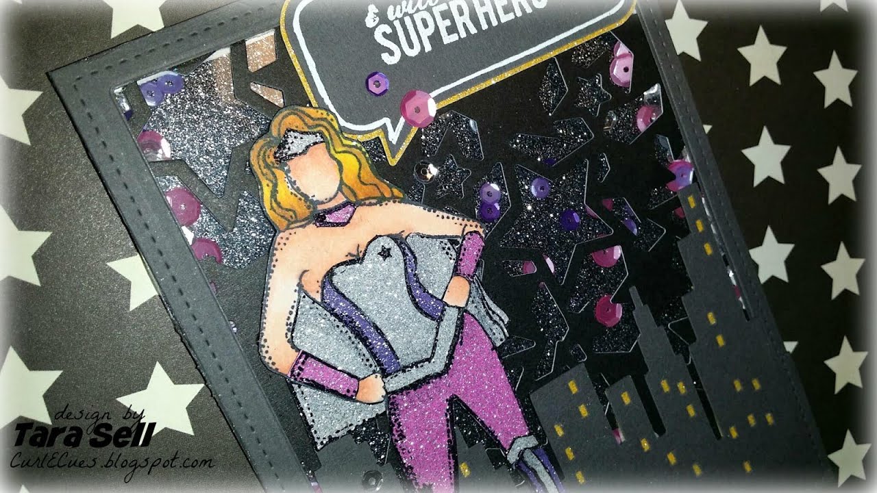 Growing in Unity Blog Hop: Shaker Card & Paper Piecing Diana Girl Glitz
