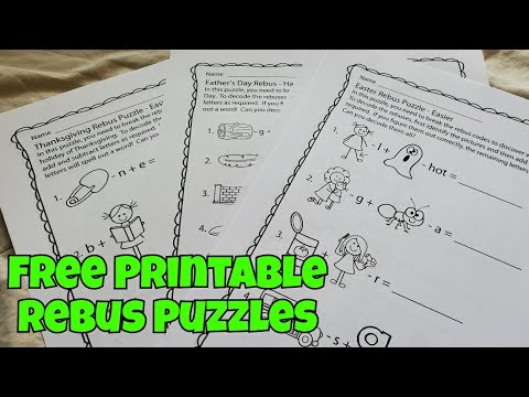 Rebus Puzzles - Free Printables from The Puzzle Den