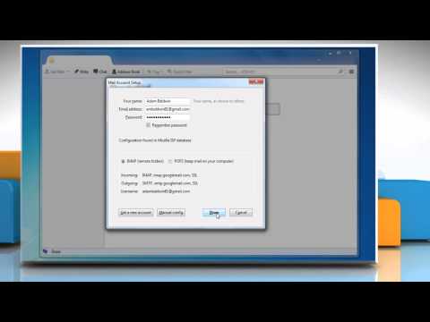 Configure an Email address in Mozilla Thunderbird in Windows 7