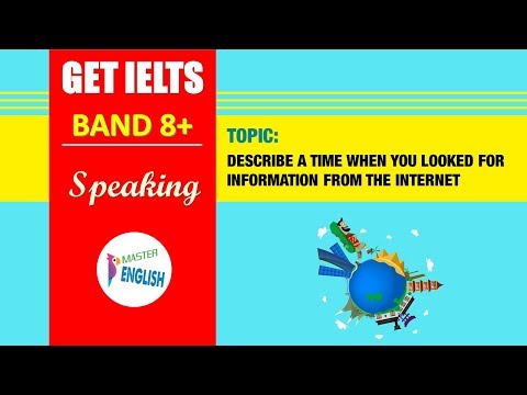 IELTS SPEAKING PART 2 - DESCRIBE A TIME WHEN YOU LOOKED FOR INFORMATION FROM THE INTERNET