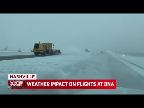 Weather impacts flights at Nashville International Airport