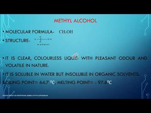 STRUCTURE and USES OF METHYL ALCOHOL