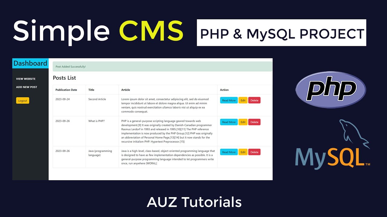 🚀 How to Build a Basic CMS with PHP and MySQL for  a Blog Website