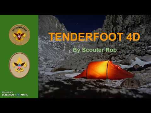 BSA TENDERFOOT RANK REQUIREMENT 4D