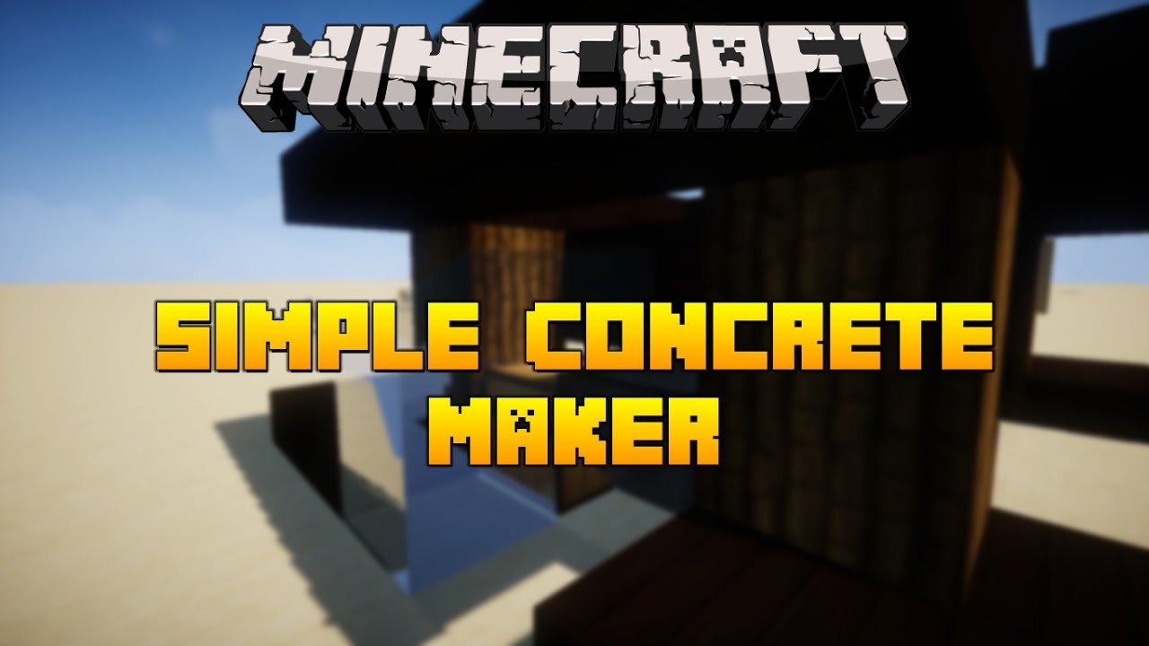 Minecraft : (FAST & EFFICIENT) Simple Concrete Maker [ Tutorial ]