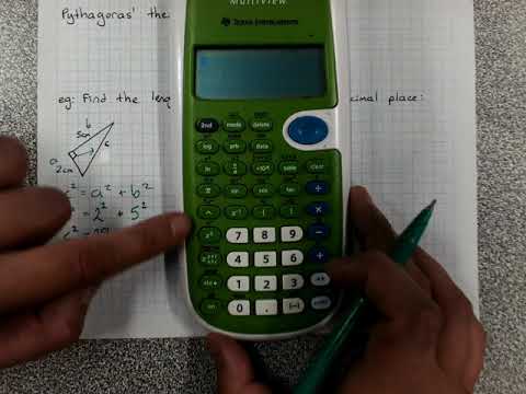 Pythagoras' theorem: finding hypotenuse