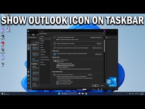 How To Show an Outlook Envelope Icon in the Taskbar For New Mail - Easy Fix