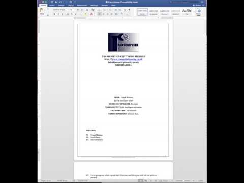 How to add line numbers to a transcript or word document