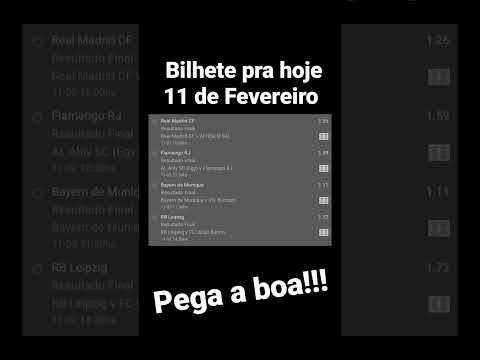 BILHETE PRONTO HOJE DIA 11/02/2023 #betnacional #apostar #betano #bet365