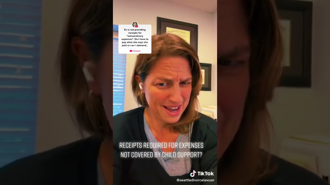 #ChildSupport & expense receipts: What's the rule? 🤔 #SeattleDivorceLawyer #FYP