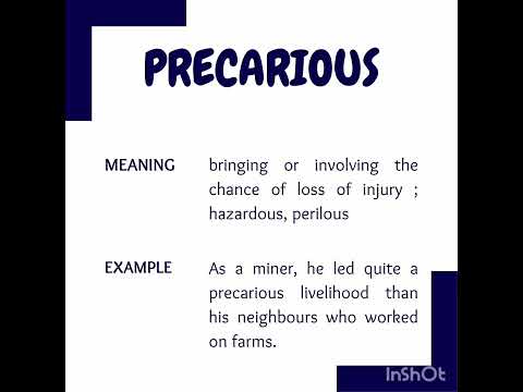PRECARIOUS | Word-Meaning | Daily English Vocabulary
