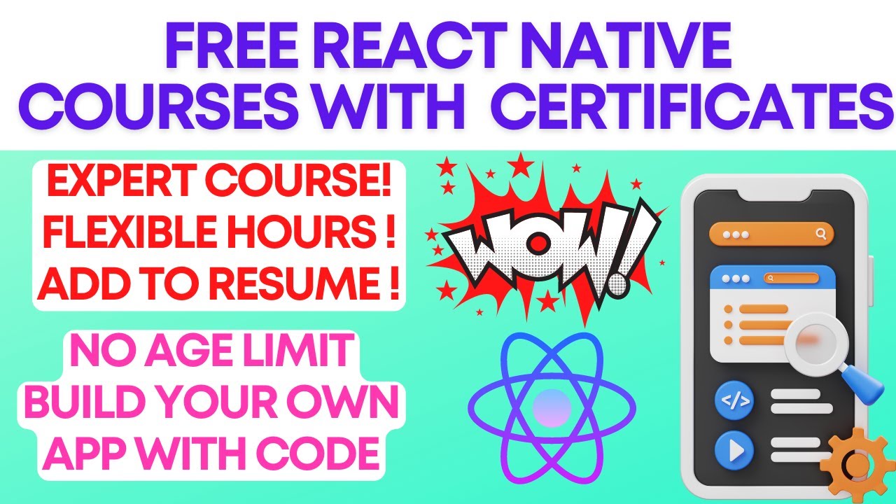 FREE REACT NATIVE COURSES WITH CERTIFICATES ✅ | REACT NATIVE COURSES POWERFUL LEARNING