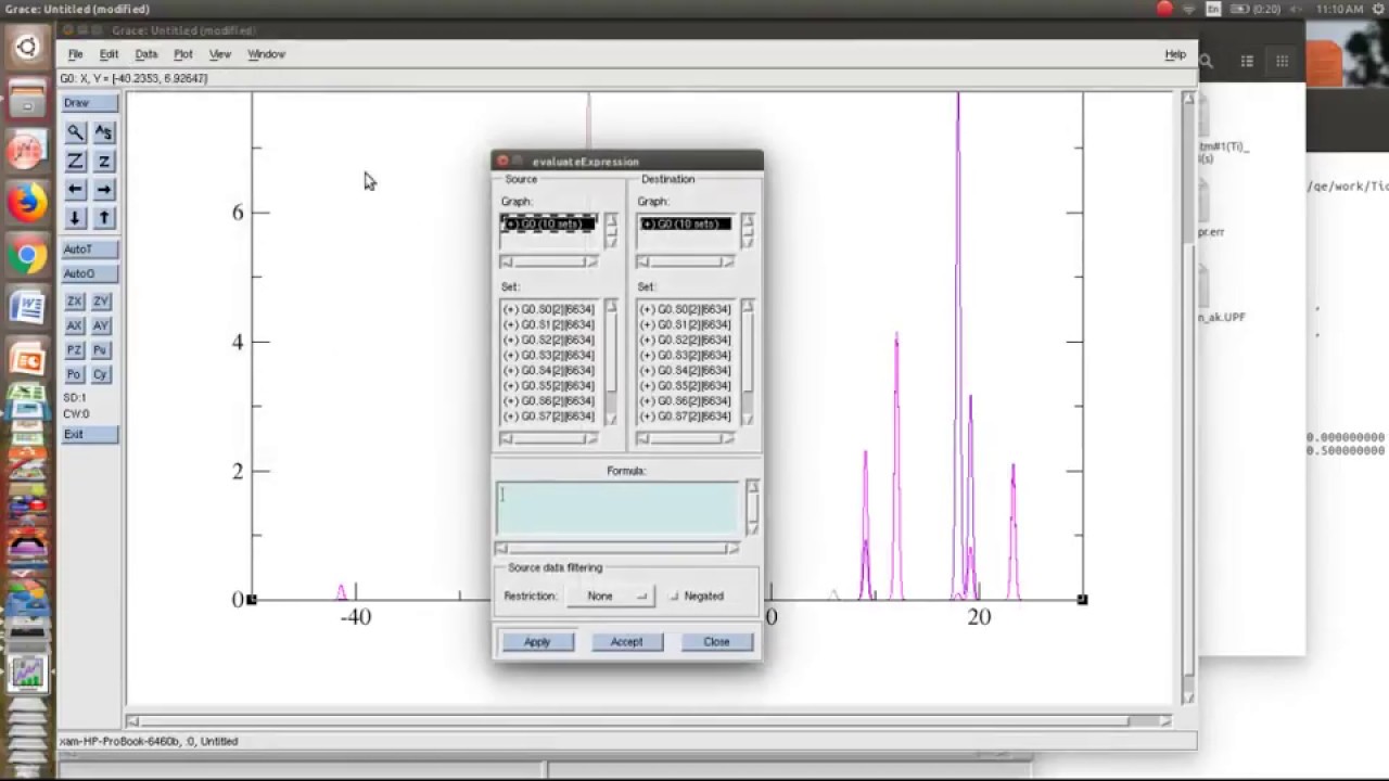 Graph plotting with xmgrace