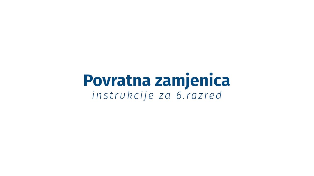 Instrukcije iz jezika - 6. razred - Povratna zamjenica