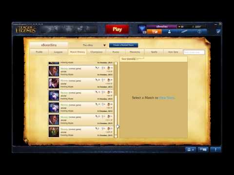 League Of Legends - Match History (ALL VICTORY)