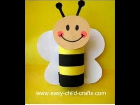 Super Fun Preschool Spring Crafts - Easy Craft Ideas Made with Toilet Paper Roll + Tutorial .