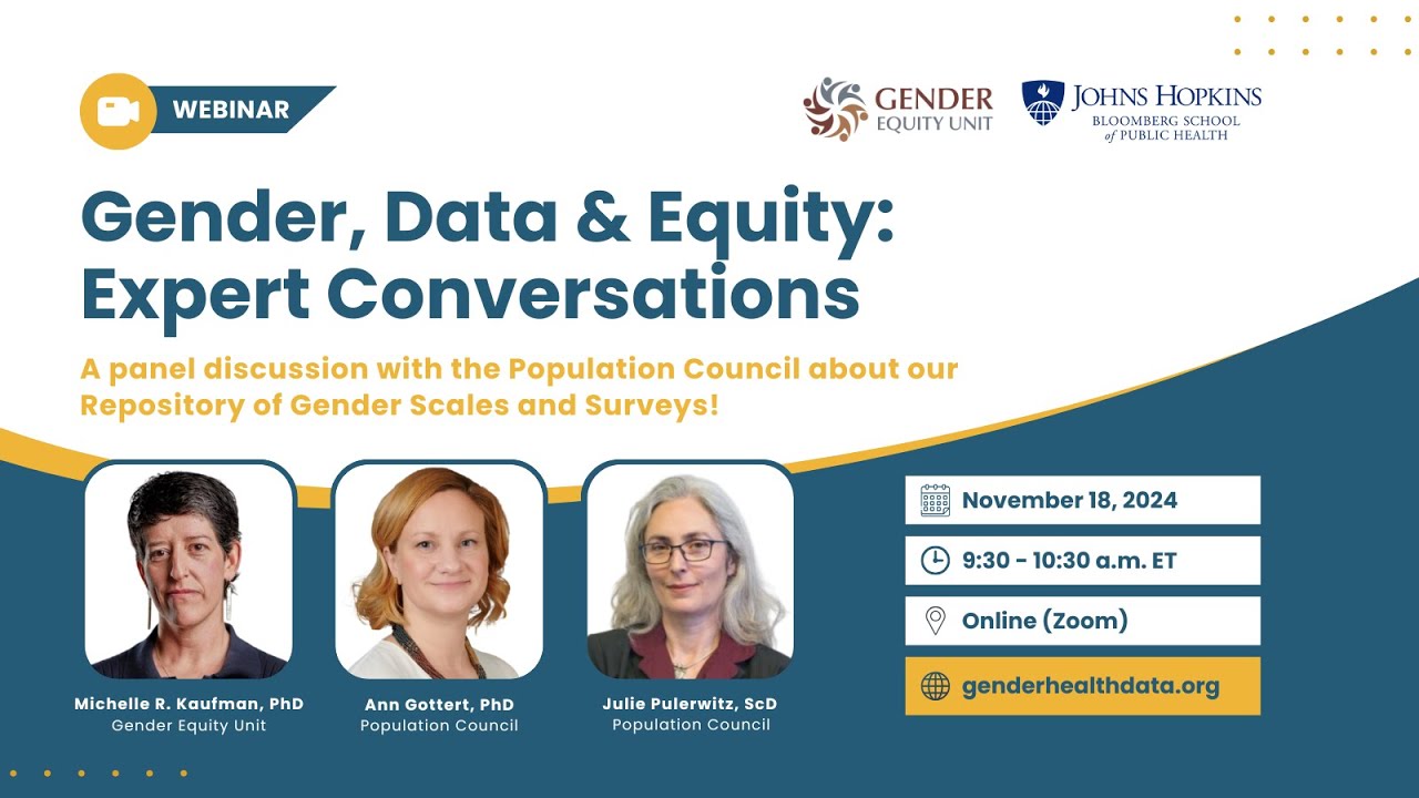 Gender, Data & Equity: Expert Conversations with the Population Council