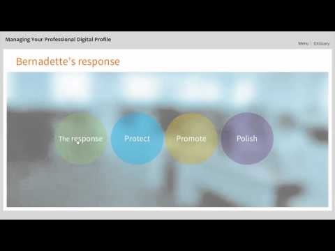 Course demo: Managing your Professional Digital Profile