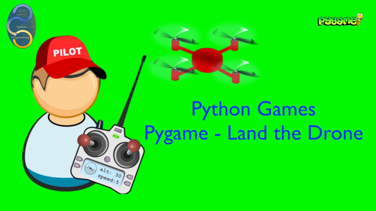 Python Games  5 - Land the Drone through GitHub - Paul Mahon