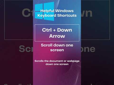Windows Keyboard Shortcuts Ctrl + Down Arrow ⬇️